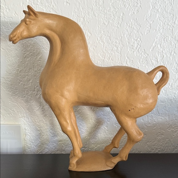Vintage | Art | Vintage Terracotta Tan Horse Sculpture | Poshmark